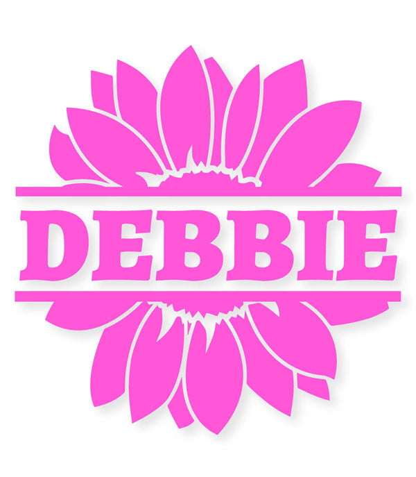 Custom Text Flower Circle Die Cut Decal Sticker – Eggleston Design Co.